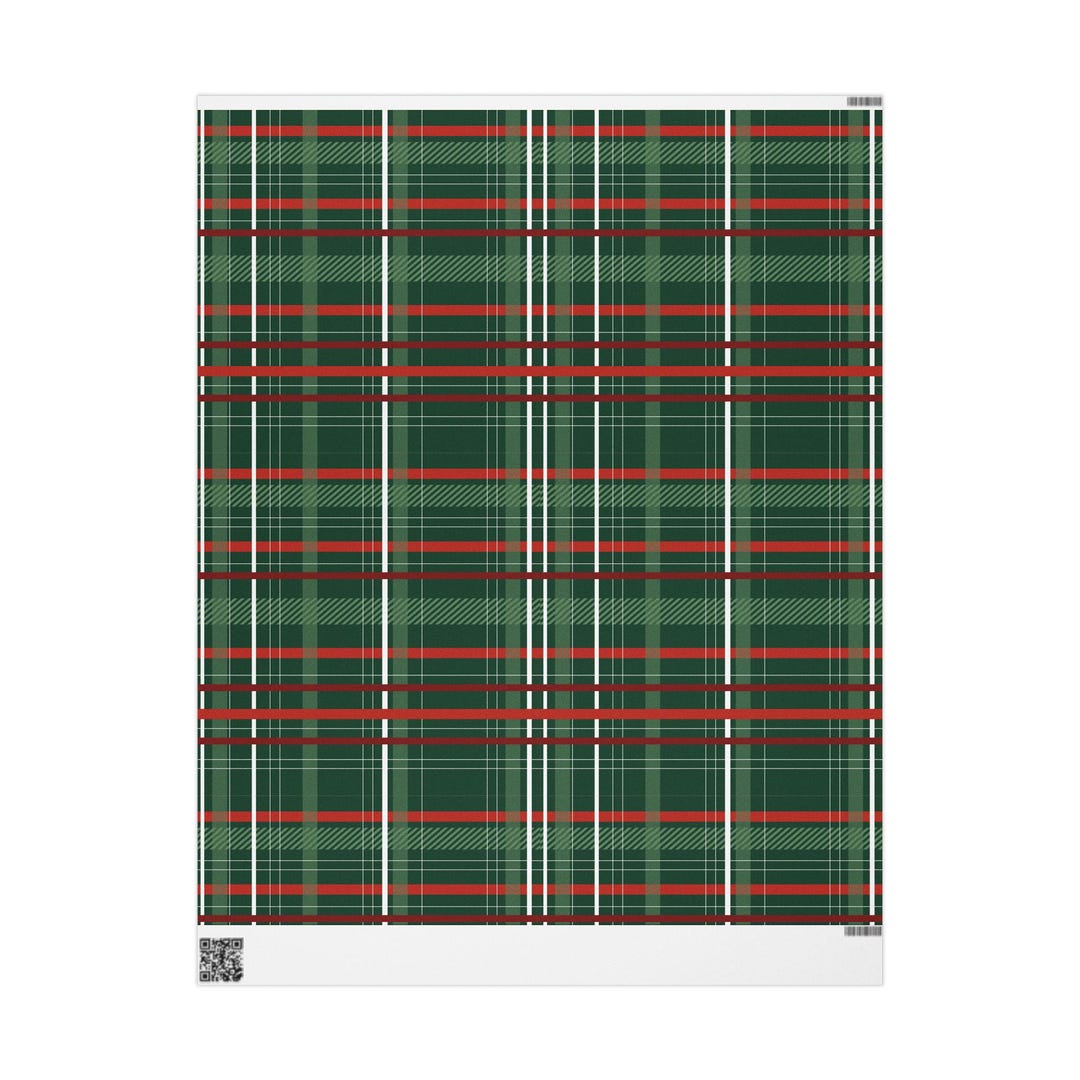 Green Red Plaid Wrapping Paper | Holiday Tartan Gift Wrap - Etsy