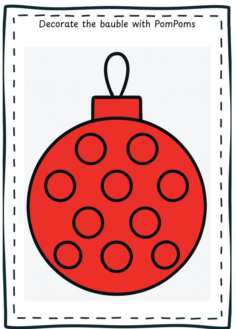 Christmas Fine Motor Pom Pom Activity Pack | EYFS and Reception ...