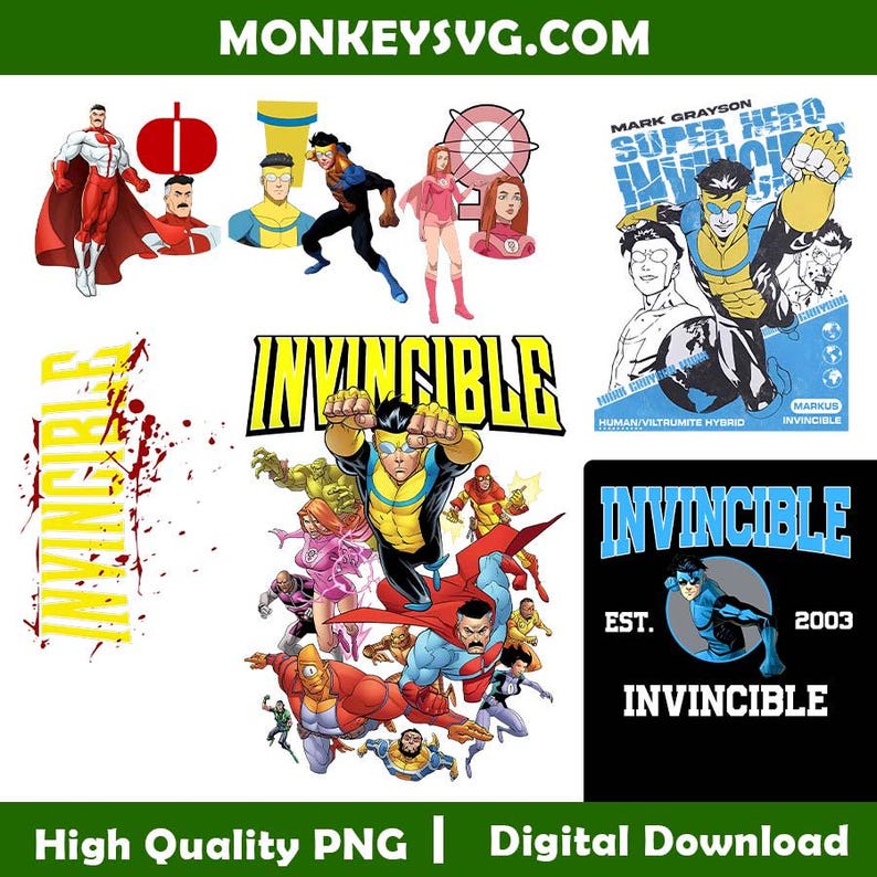 Vintage Invinvcible PNG SVG, Comic Book File Design, Invincible Shirt ...