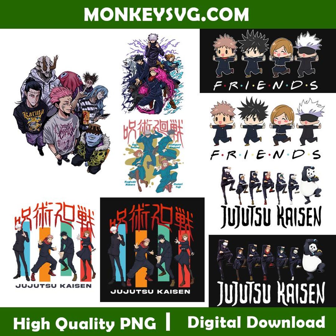 Jujutsu Kaisen Bundle PNG File, Sweatshirt Sleeve Print, Gojo Idatori ...