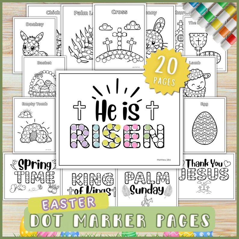 Printable Christian Easter Dot Marker Activity Bundle - Religious, Holy ...
