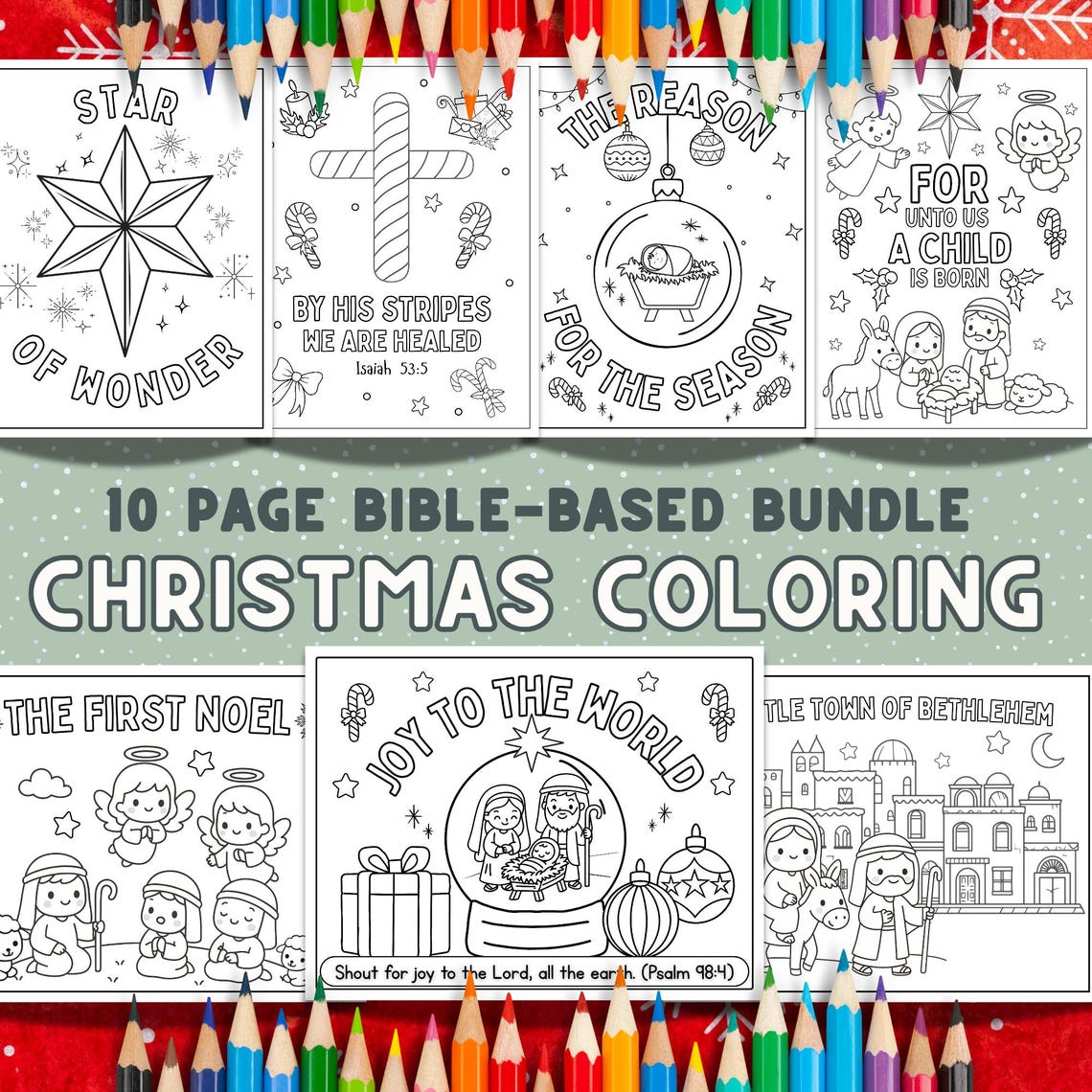 Christian Christmas Coloring Pages Printable | Religious Holiday Kids ...