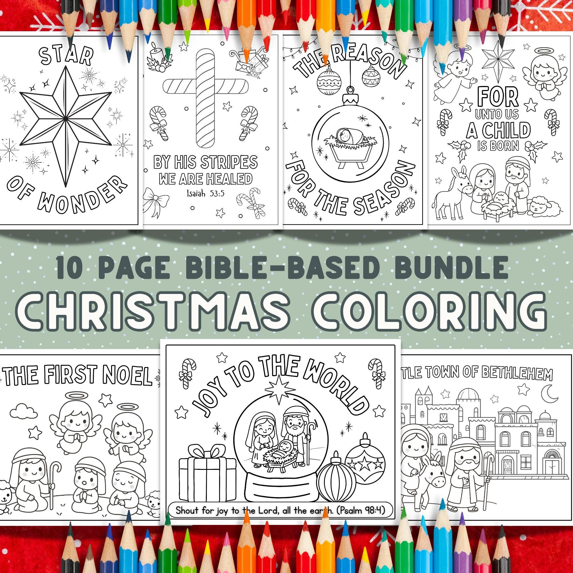 Christian Christmas Coloring Pages Printable | Religious Holiday Kids ...