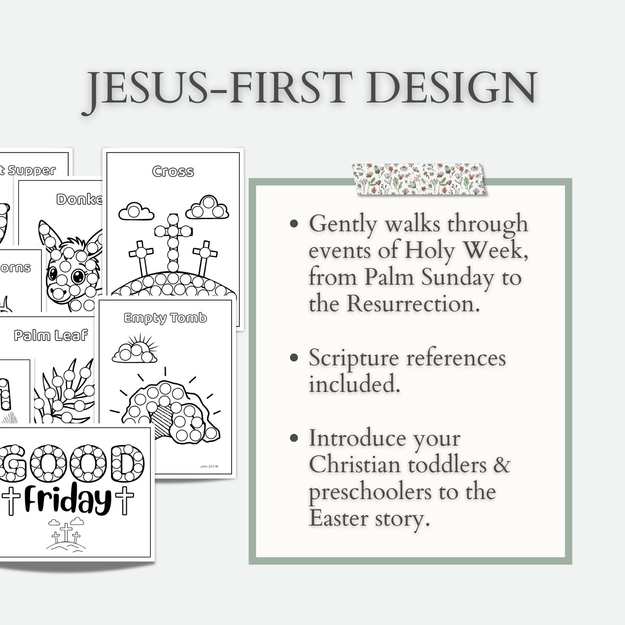 Printable Christian Easter Dot Marker Activity Bundle - Religious, Holy ...