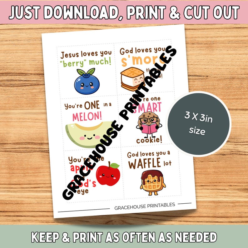 24 Christian Lunchbox Notes for Kids – Encouraging Food Pun Notes ...