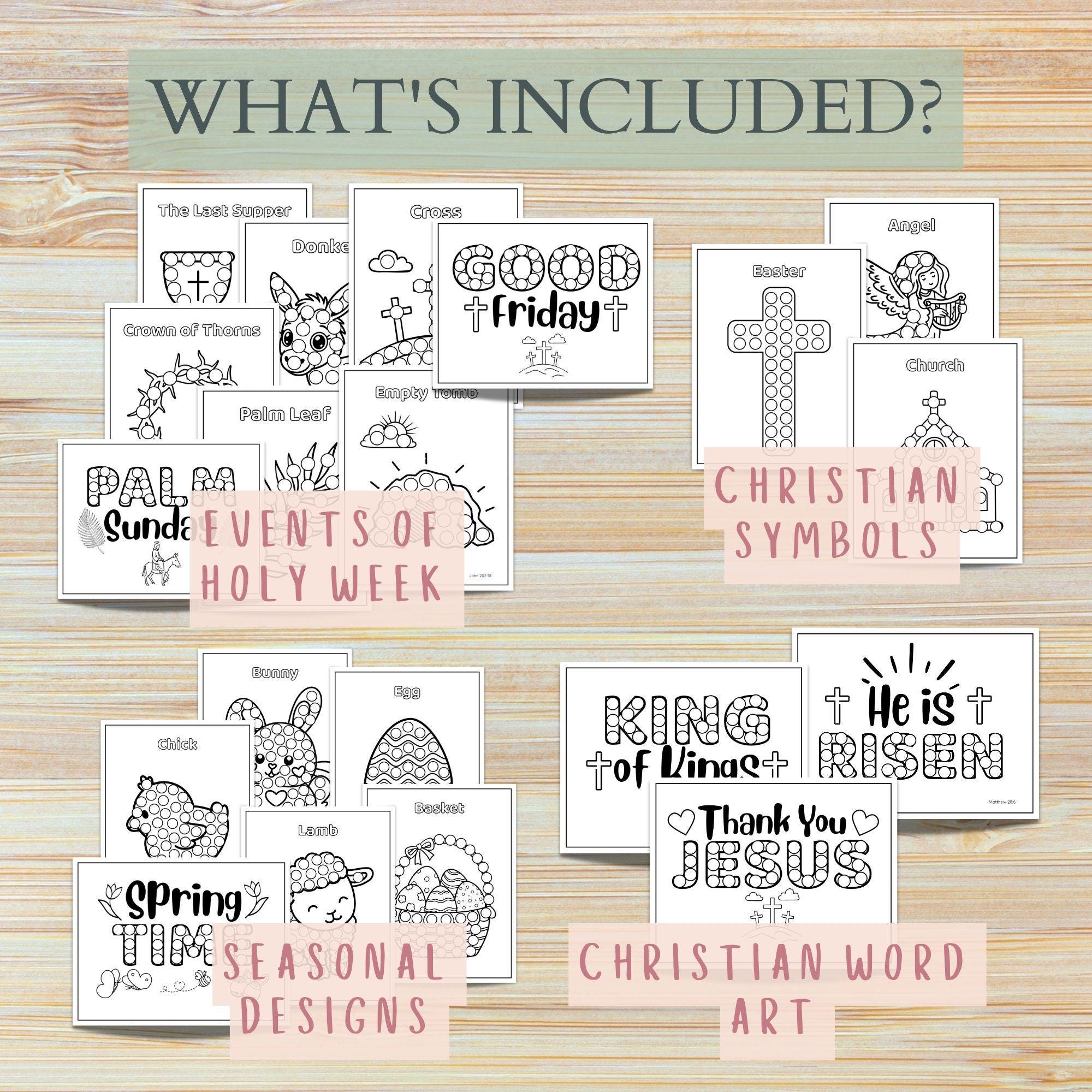 Printable Christian Easter Dot Marker Activity Bundle - Religious, Holy ...