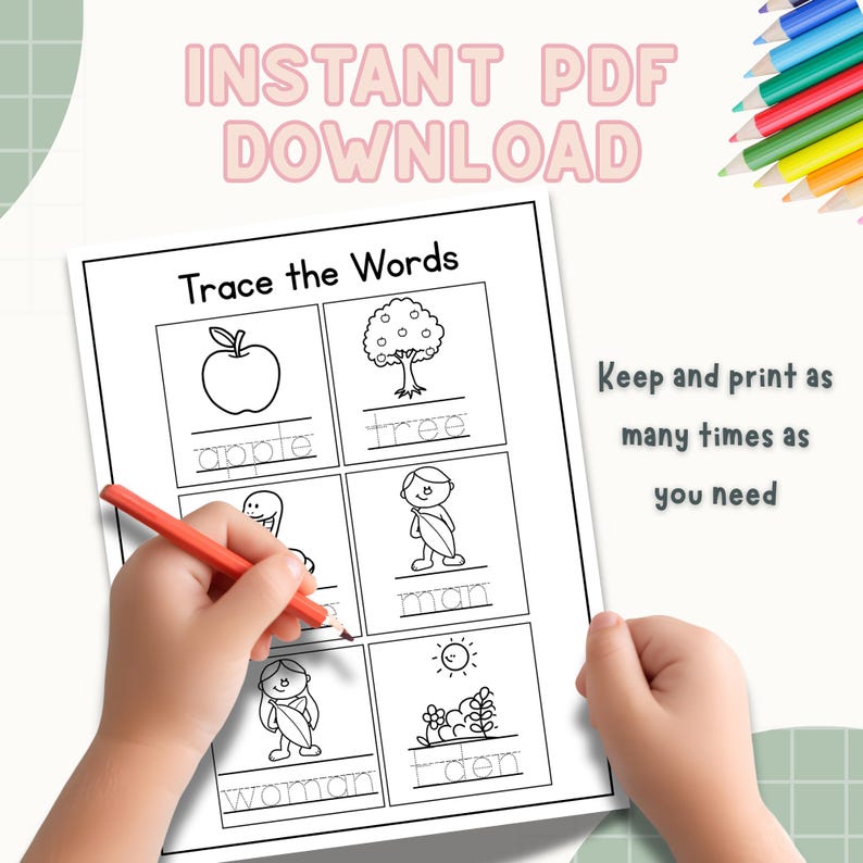 Adam & Eve Bible Activity Pack for Kids | Christian Preschool ...