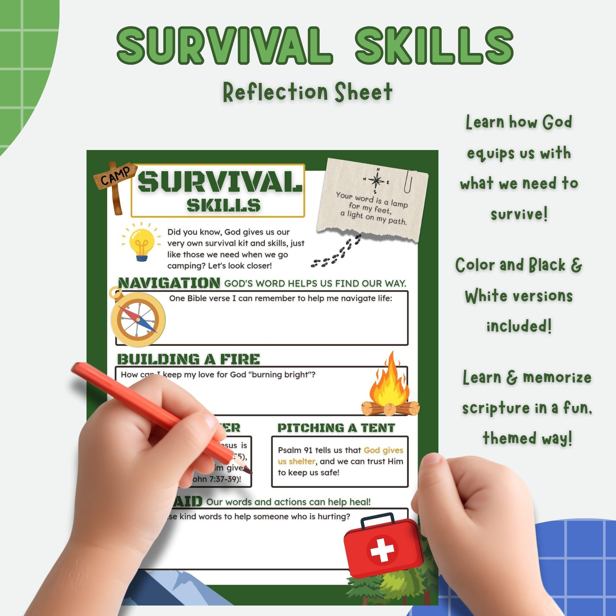 Kids Sermon Notes Printable | Camping Themed Church Activity for ...