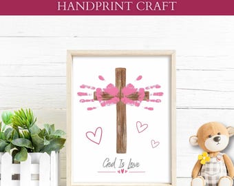 Christian Kids Valentine’s Day Craft, Preschool Bible Craft, God is ...