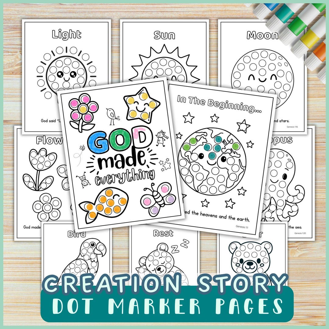 Days of Creation Dot Marker Activity Pages for Christian Toddlers ...
