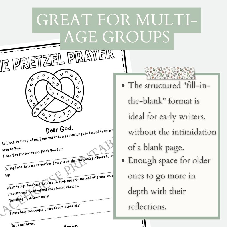 Lent Pretzel Prayer Activity – Christian Kids Printable - Etsy