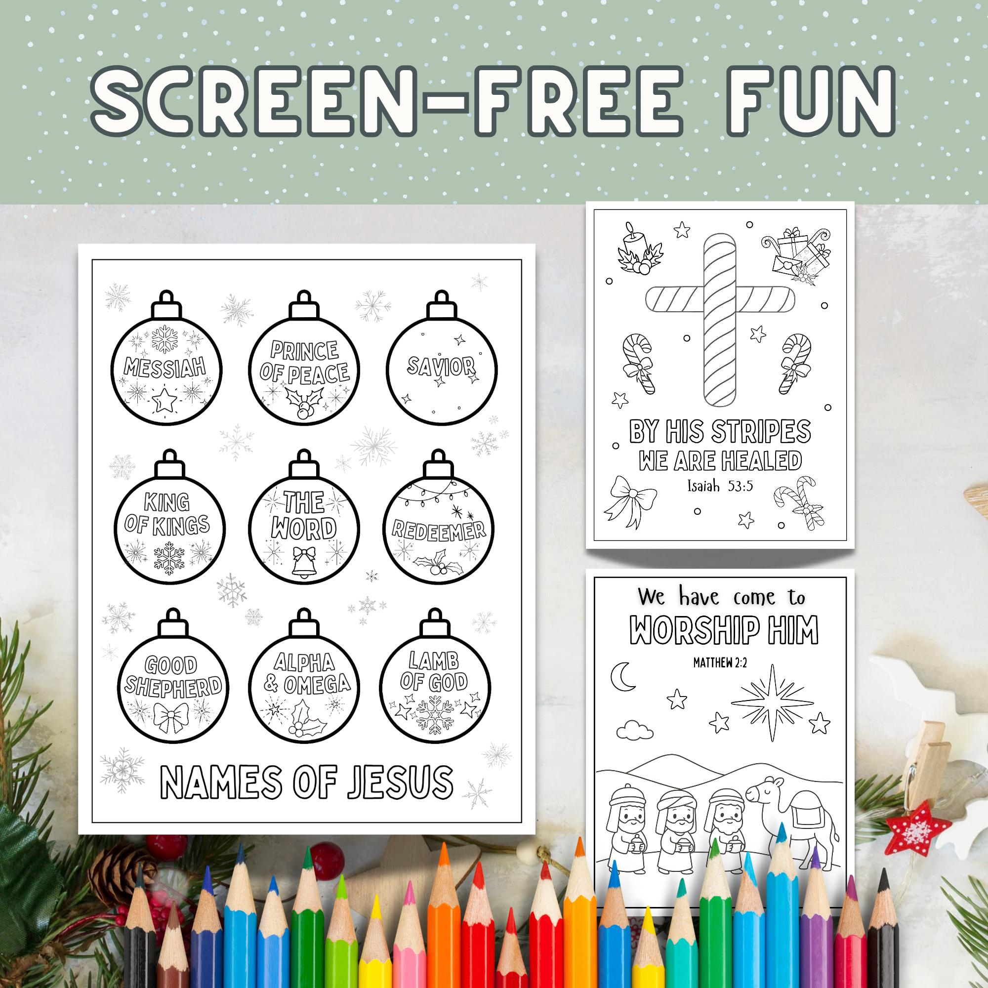 Christian Christmas Coloring Pages Printable | Religious Holiday Kids ...