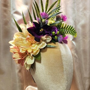 Tropical Headpiece, Comb With Hat Elastic,tiki Oasis, Tropical ...