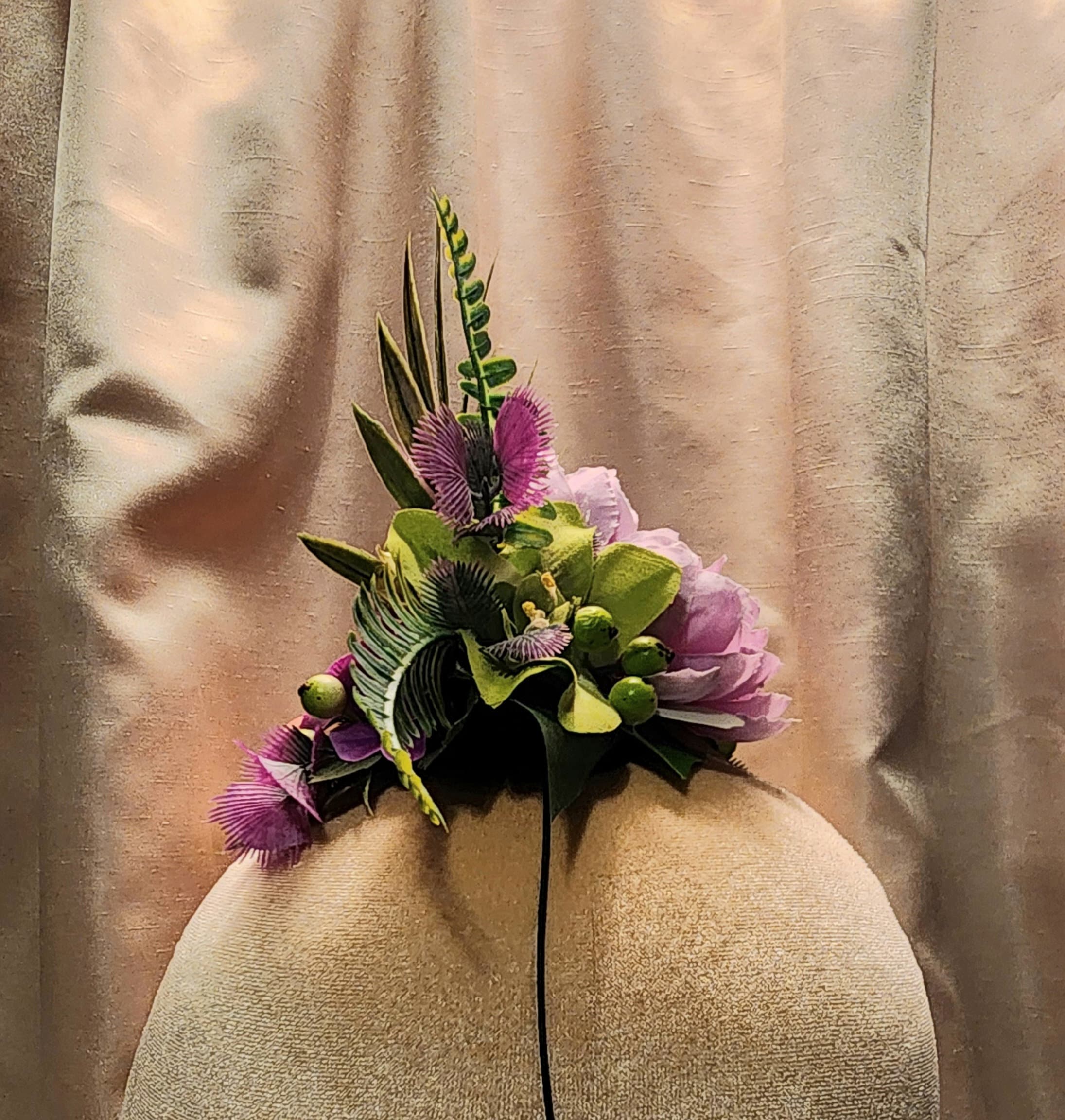 Tropical Headpiece, Comb With Hat Elastic,tiki Oasis, Tropical ...