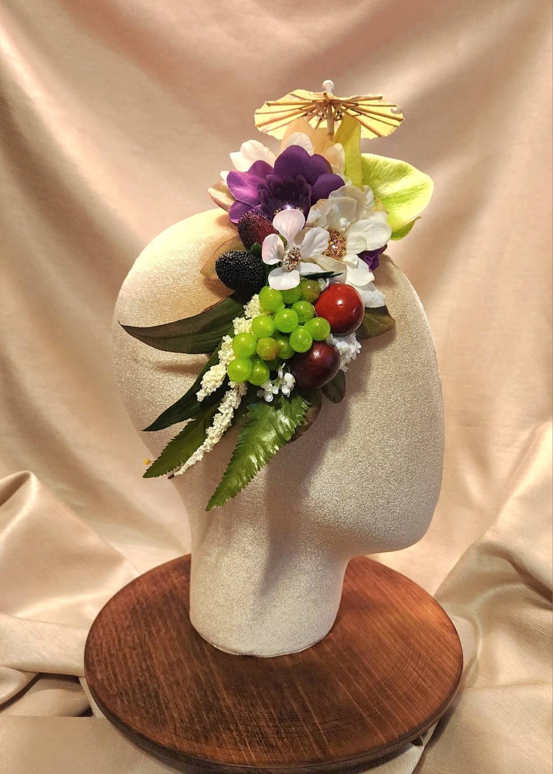 Tiki Tropical Headpiece Fruit Headpiece Fruit Tiki Hair - Etsy