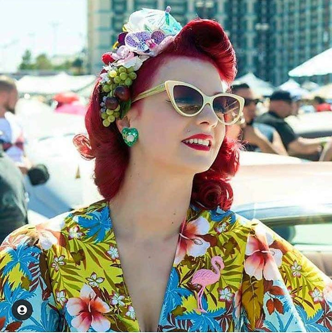 Tiki Tropical Headpiece Fruit Headpiece Fruit Tiki Hair - Etsy