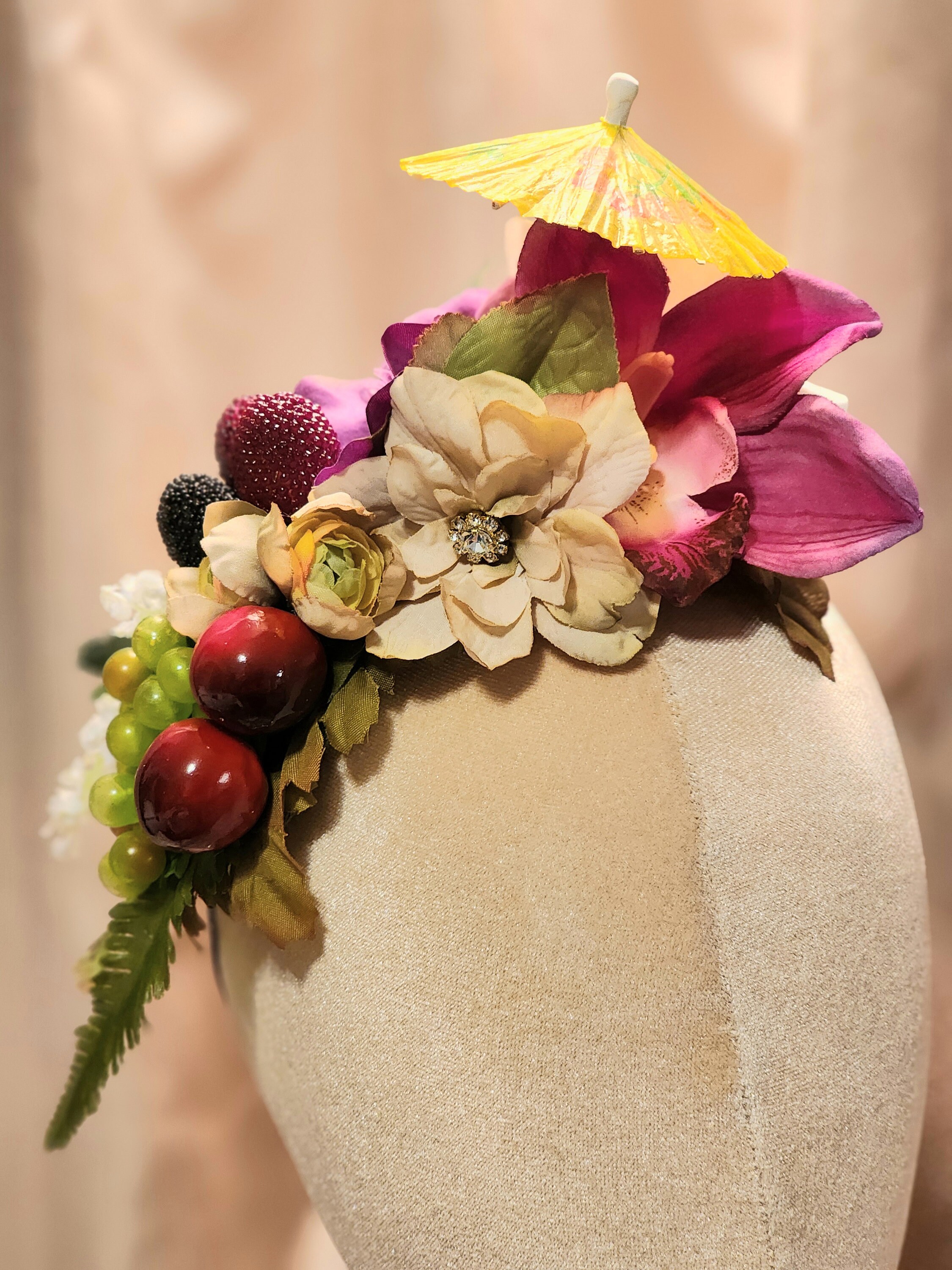 Tiki Oasis,hawaiian Tropical Hair Flower Headpiece, Fruit Headpiece ...