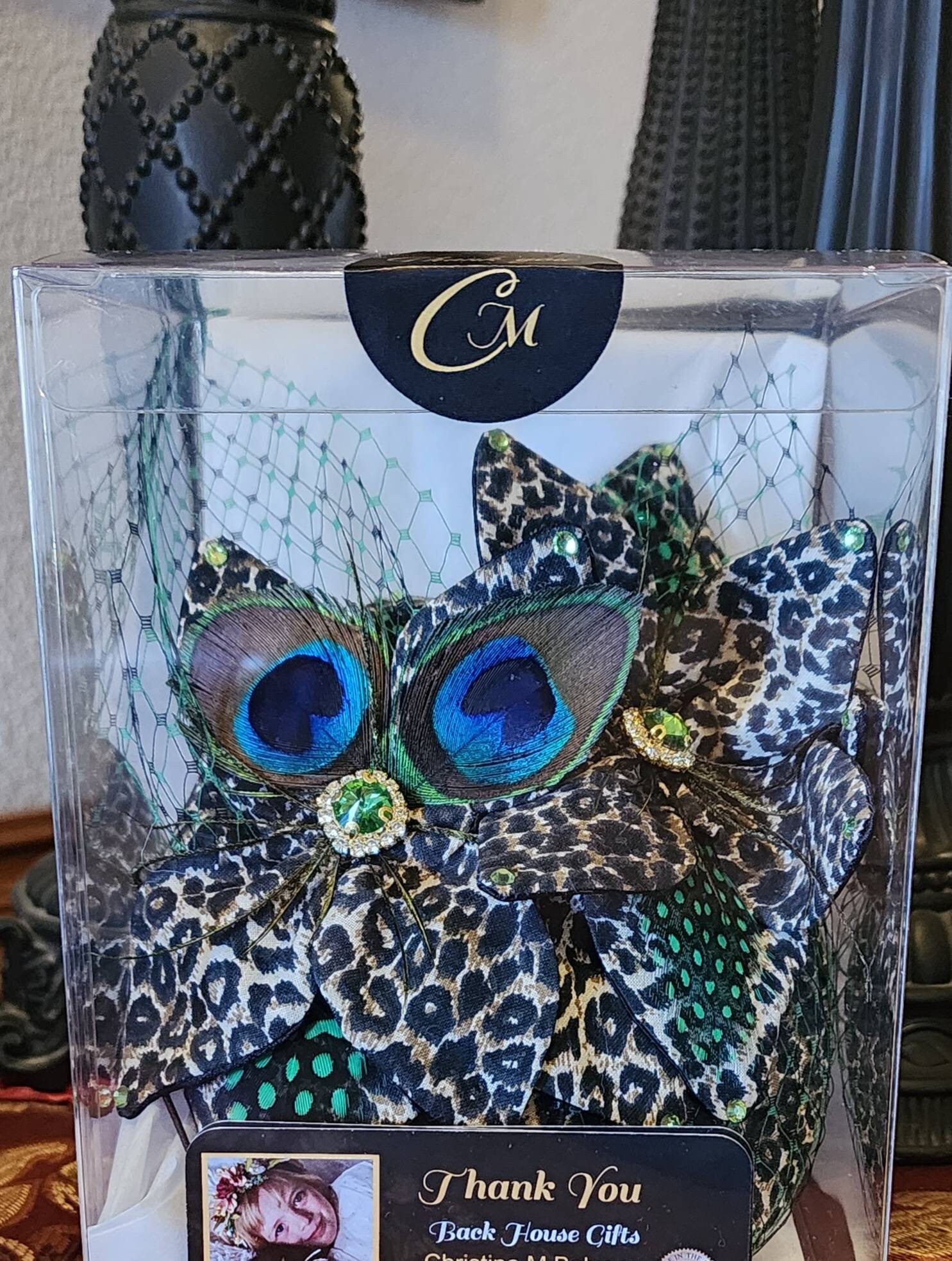 Leopard Feather Teardrop Hat Formal Hat Fascinator Cocktail - Etsy