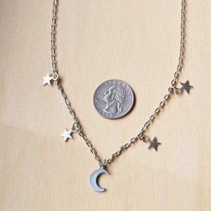 Silver Crescent Moon and Stars Head Chain - Etsy