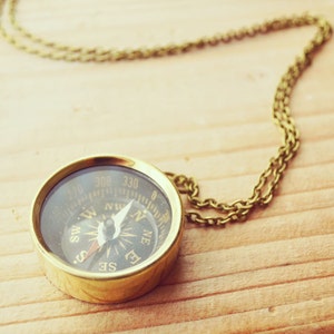 Golden Compass Necklace - Etsy
