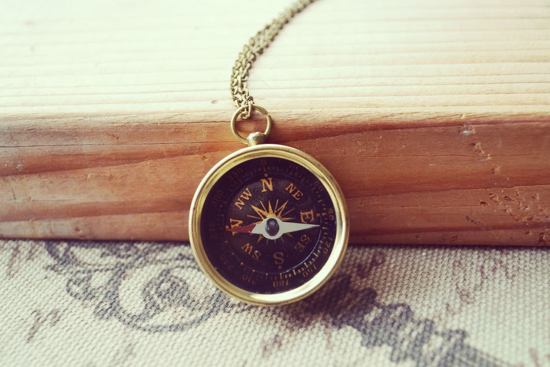 Golden Compass Necklace - Etsy