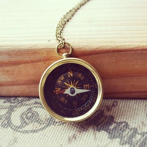 Golden Compass Necklace - Etsy