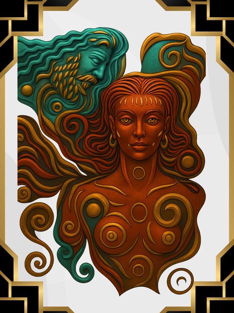 Sacred Bond – Keeper of Her Light | Boho Wall Art | Spiritual Couple ...