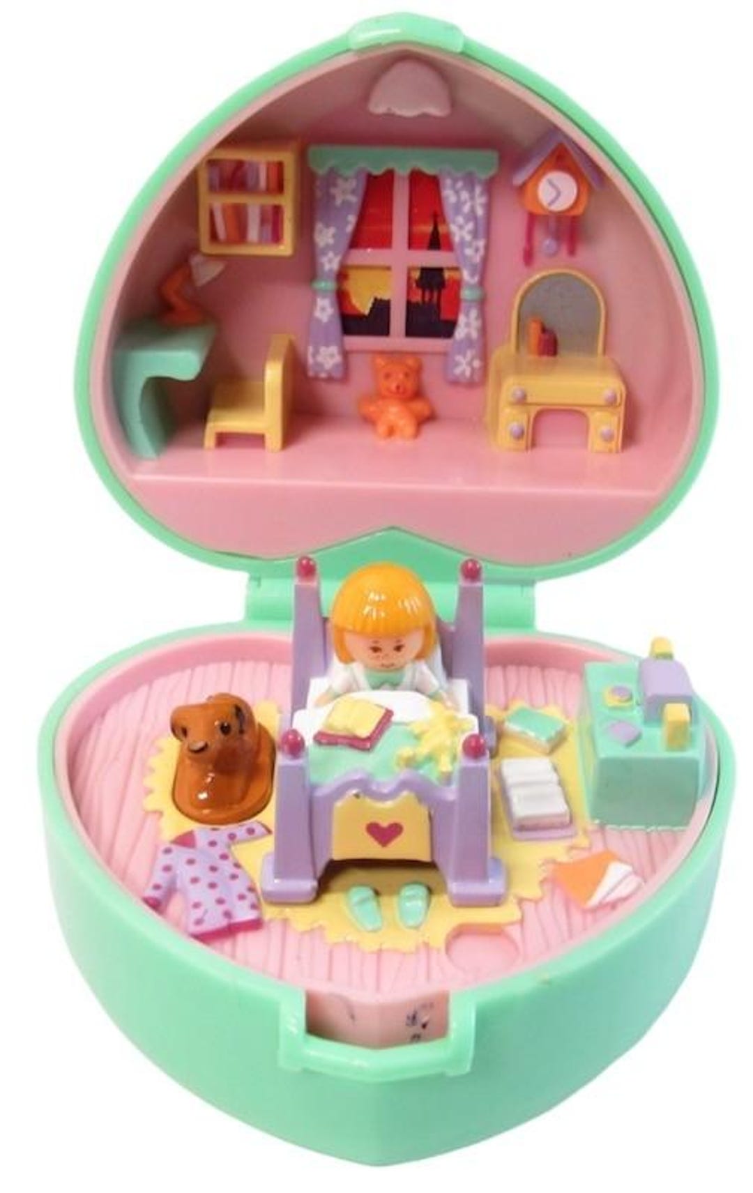 1991 Polly Pocket Midge's Bedtime Ring and Case Bluebird Toys 47326 - Etsy