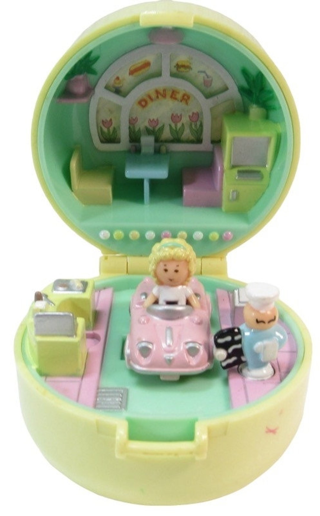 1991 RARE Polly Pocket '50s Diner Ring & Ring Case Bluebird Toys 47905 ...