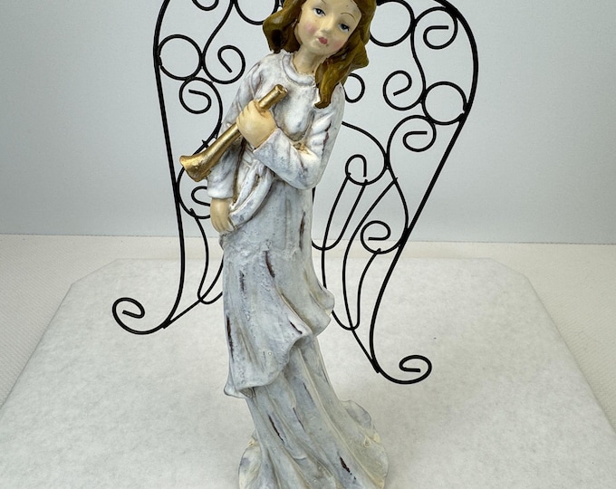 Angel Musician Trumpet Statue, 26 CM Angel Statue, Musician Angel ...