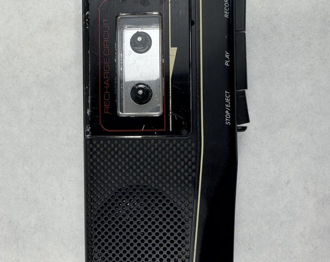 GE Microcassette Tape Player Recorder 3-5370B Recharge Circuit Black ...