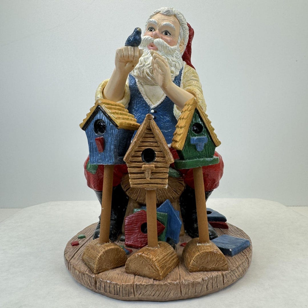 Vintage Accents Unlimited Santa Birdhouse Figurine "a Friend to All ...