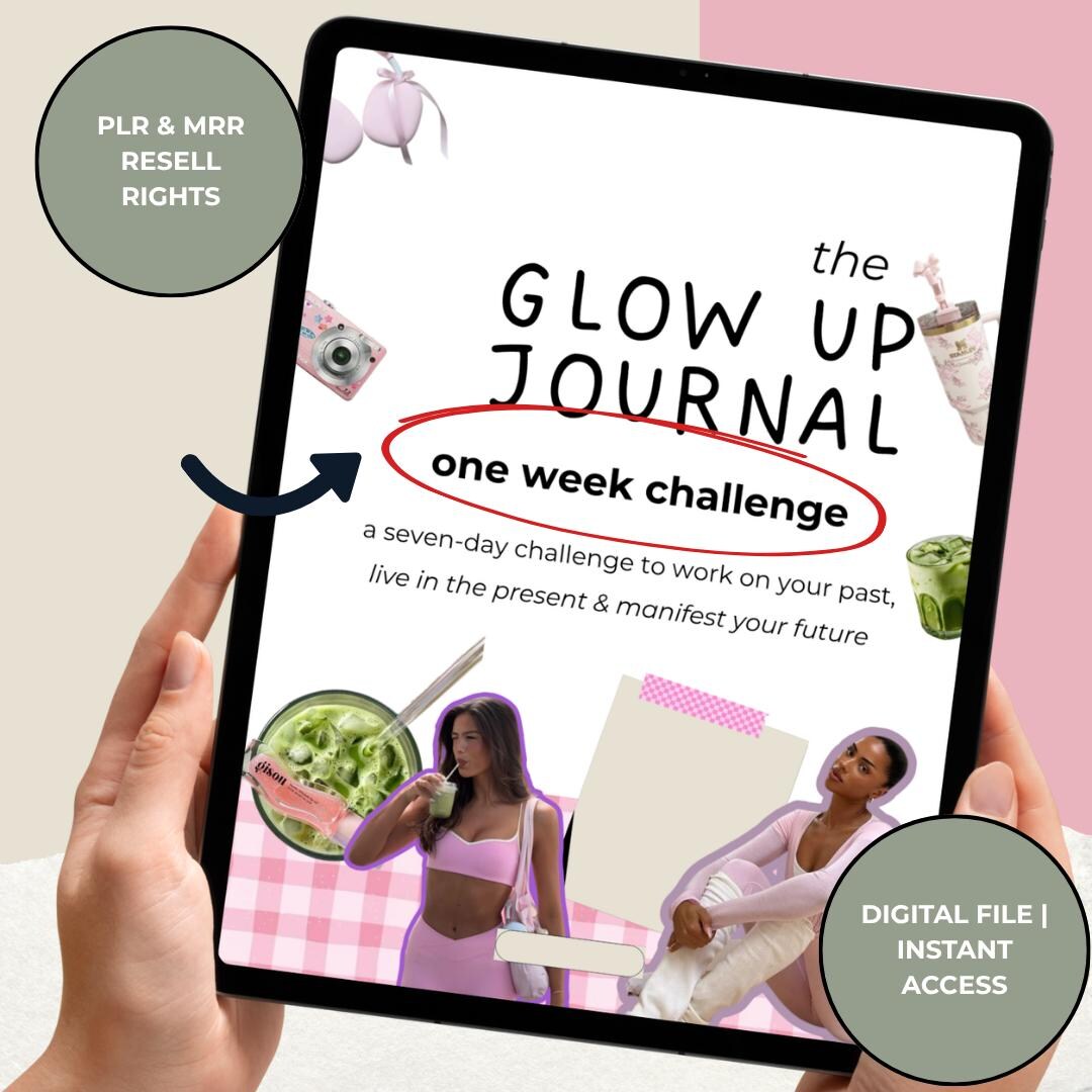 Self Care Digital Journal 7 Day Glow up Challenge Manifestation Planner ...