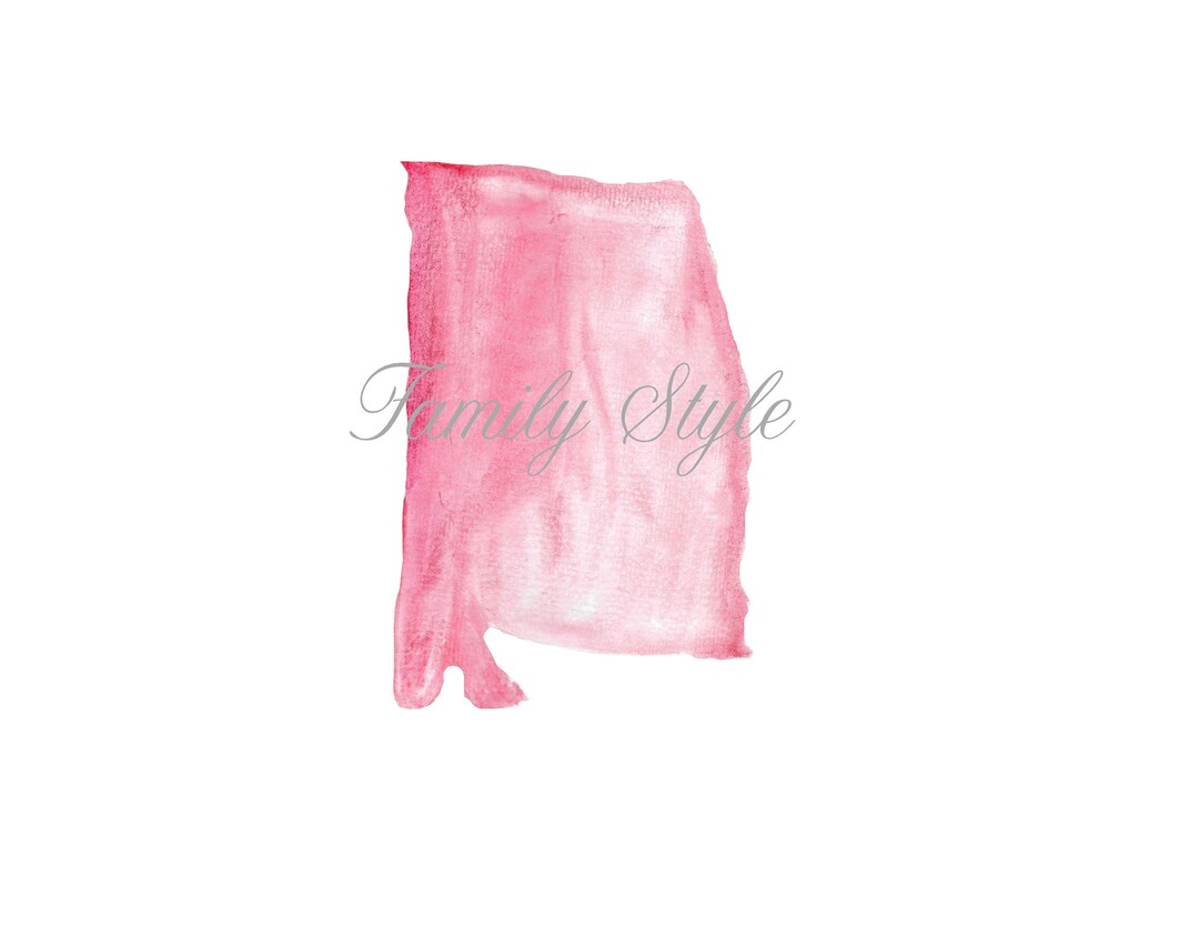 Red Alabama Watercolor Clipart - Etsy