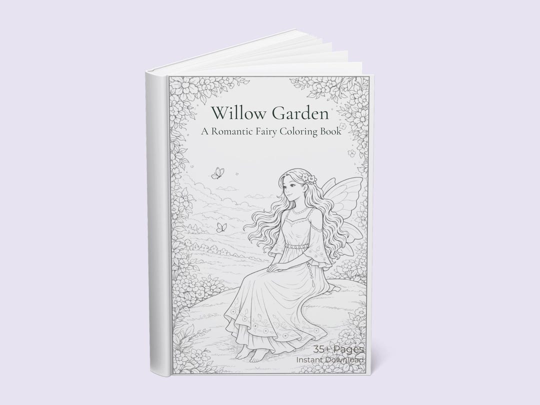 Fairy Coloring Book Printable | Romantic Garden Fantasy 30+ Pages - Etsy