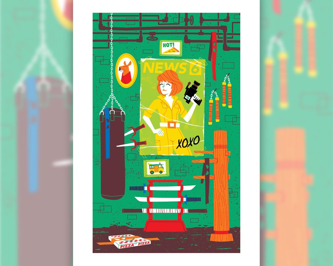 TMNT Dojo Screen Print Poster - Etsy