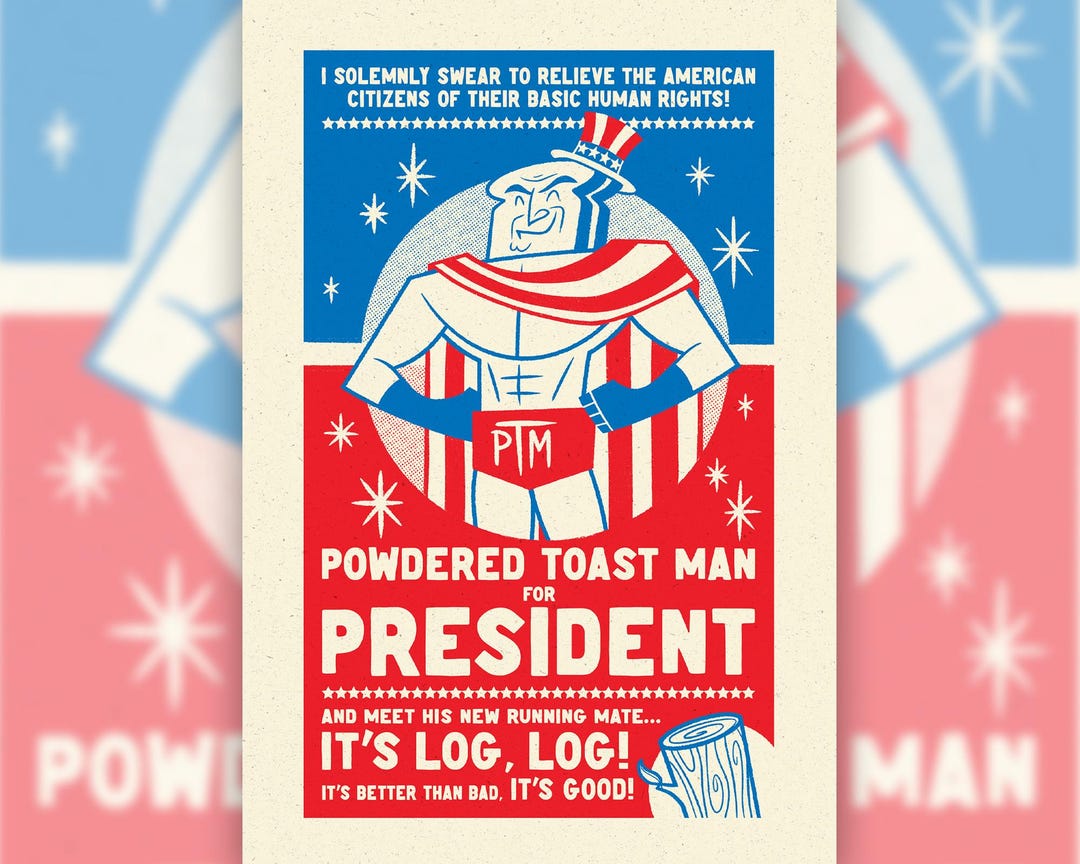 Powdered Toast Man Screen Print Poster - Etsy