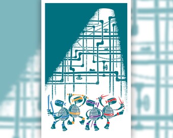 Turtle Screen Print - Etsy