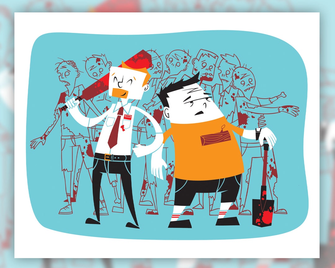 Shaun and Ed Digital Print - Etsy