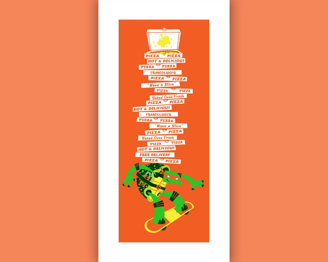 PIZZA TIME Screen Print - Etsy