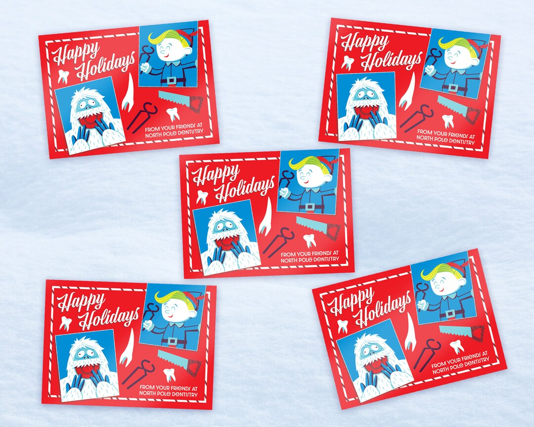 Bumble Holiday Postcard Set of 5 - Etsy