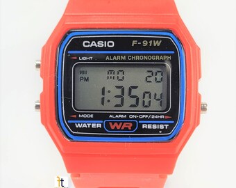 Red Casio Watch - Etsy