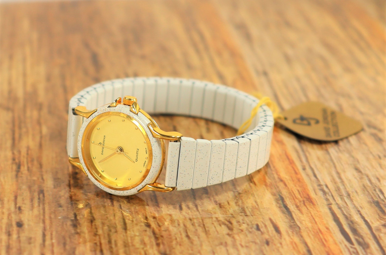 David Jordan Collection Ladies Watch White Expandable Band Vintage 1990 ...