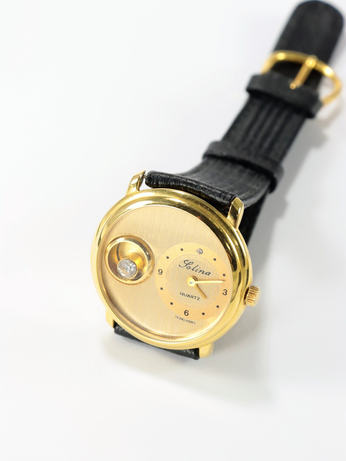 Solina Gold Plated Ladies Fashion Watch With Crystal - Etsy