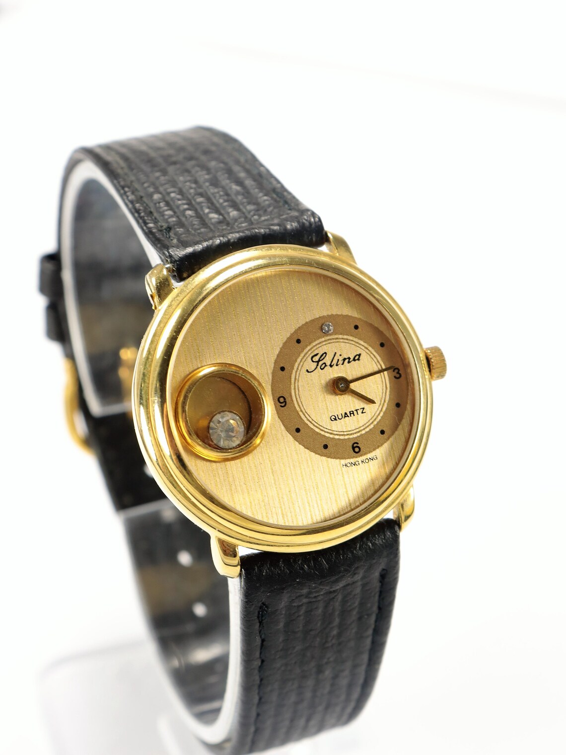 Solina Gold Plated Ladies Fashion Watch With Crystal - Etsy