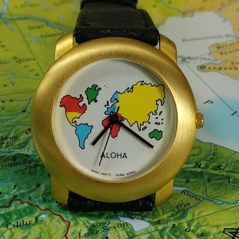 World Map Watch - Etsy