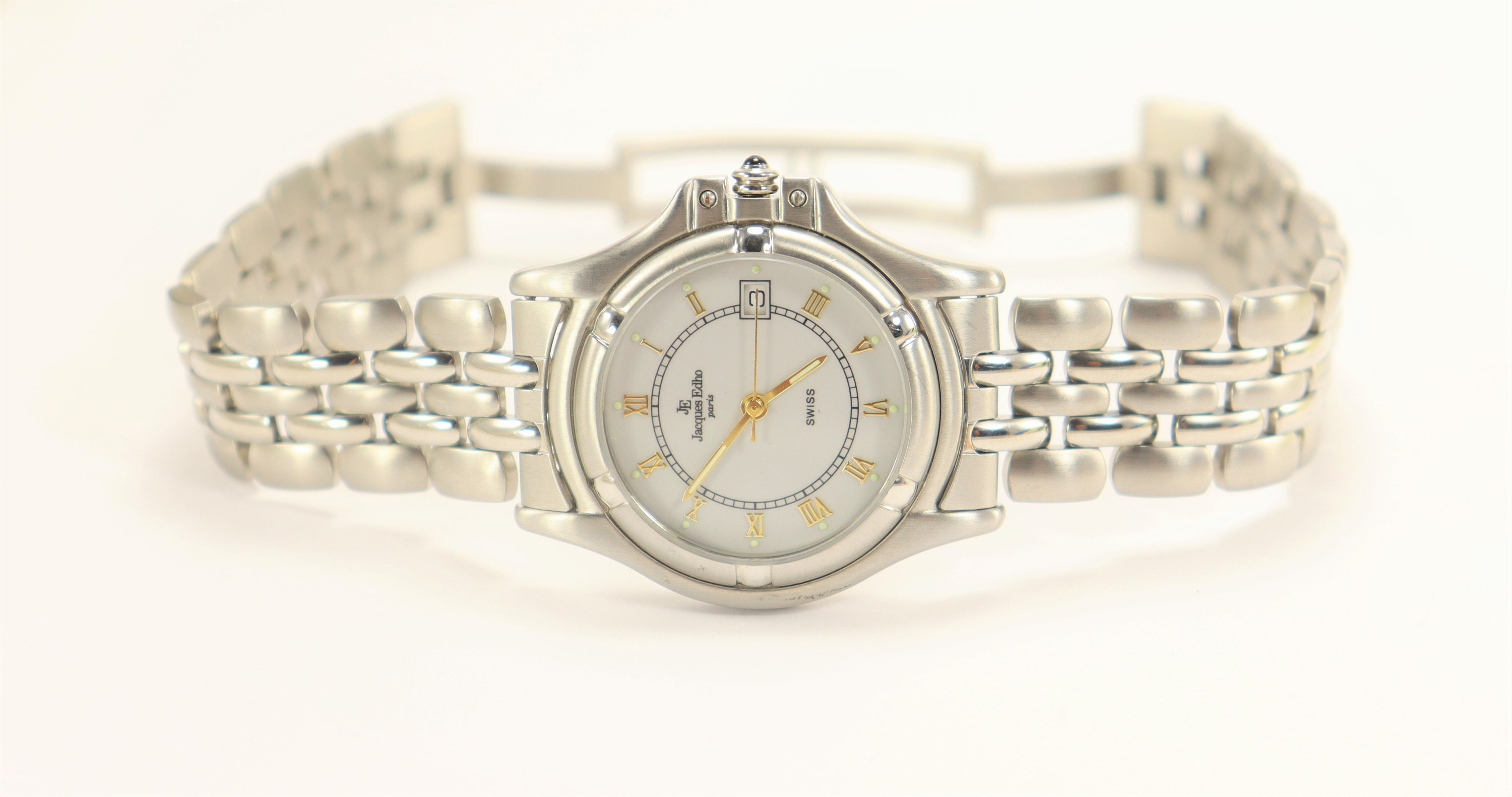 Jacques Edho Ladies Watch Swiss Made Stainless Steel New Old Stock 1990 ...