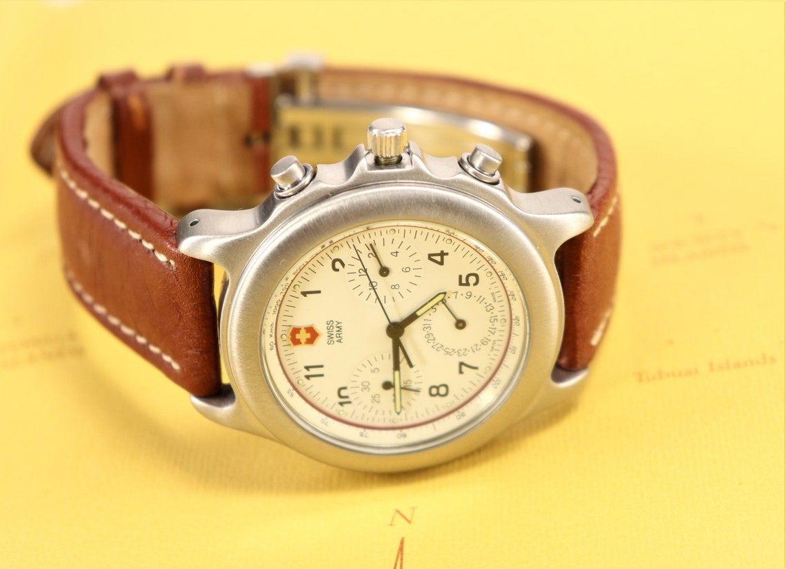 Swiss Army Classic Officer's Chronograph Watch Vintage | Etsy