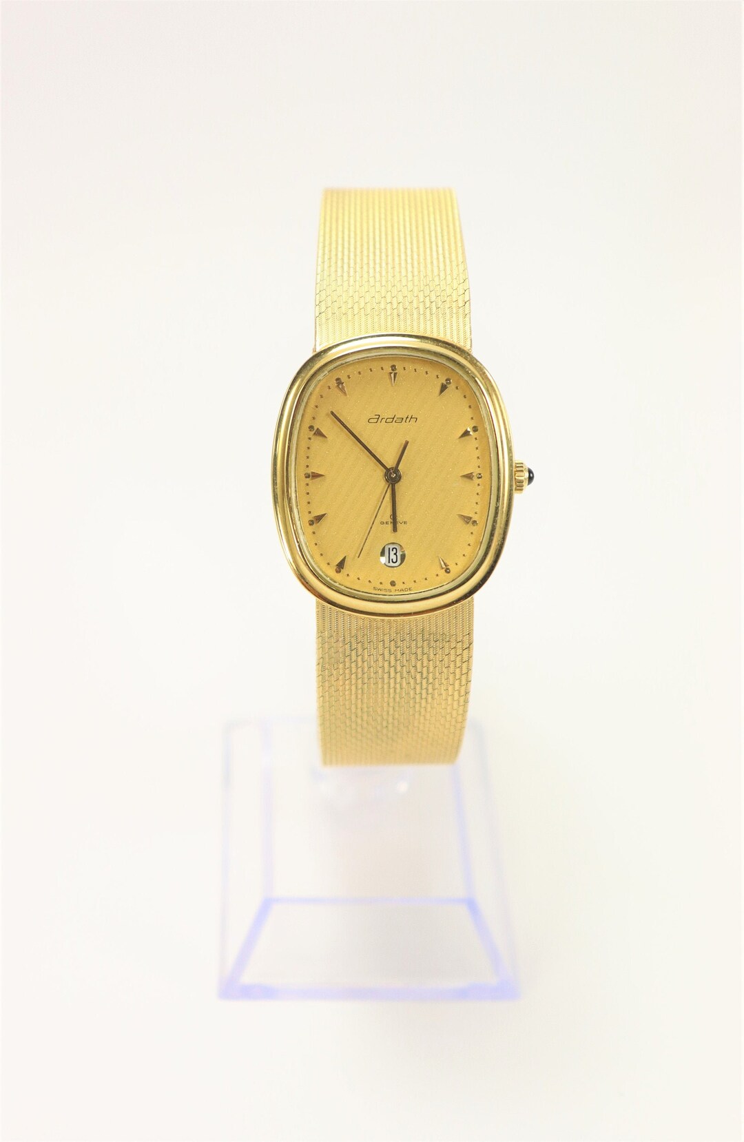 Ardath Stainless Steel Gold Plated Swiss Made Quartz Watch Vintage New ...