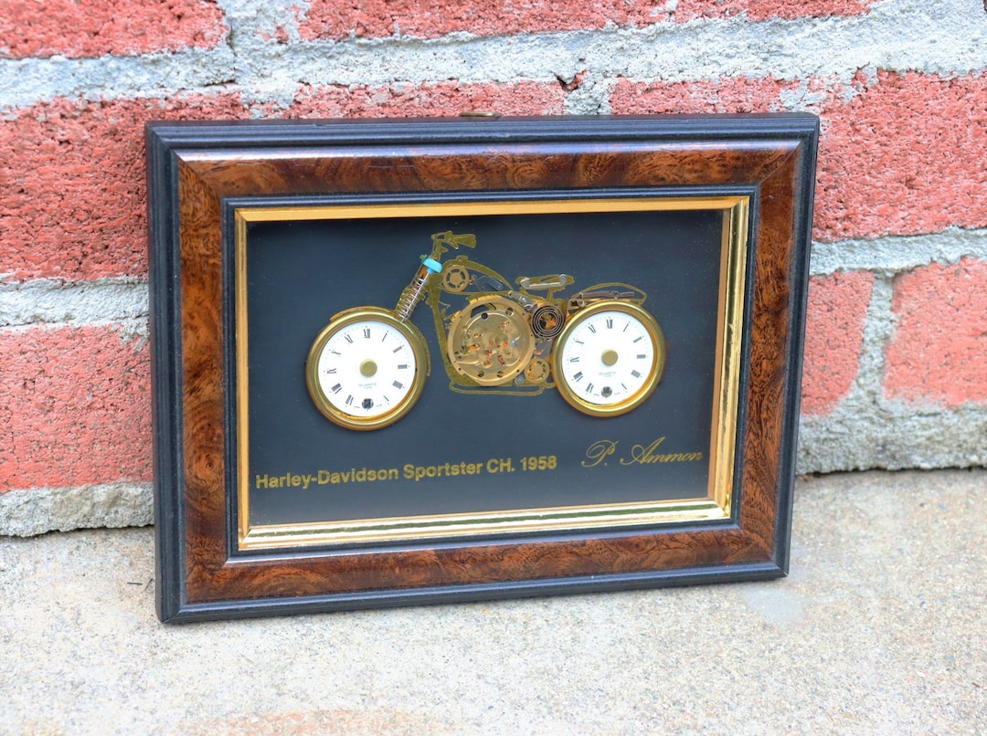 P. Ammon Horological Collage Art Made From Watch Parts Harley-davidson ...